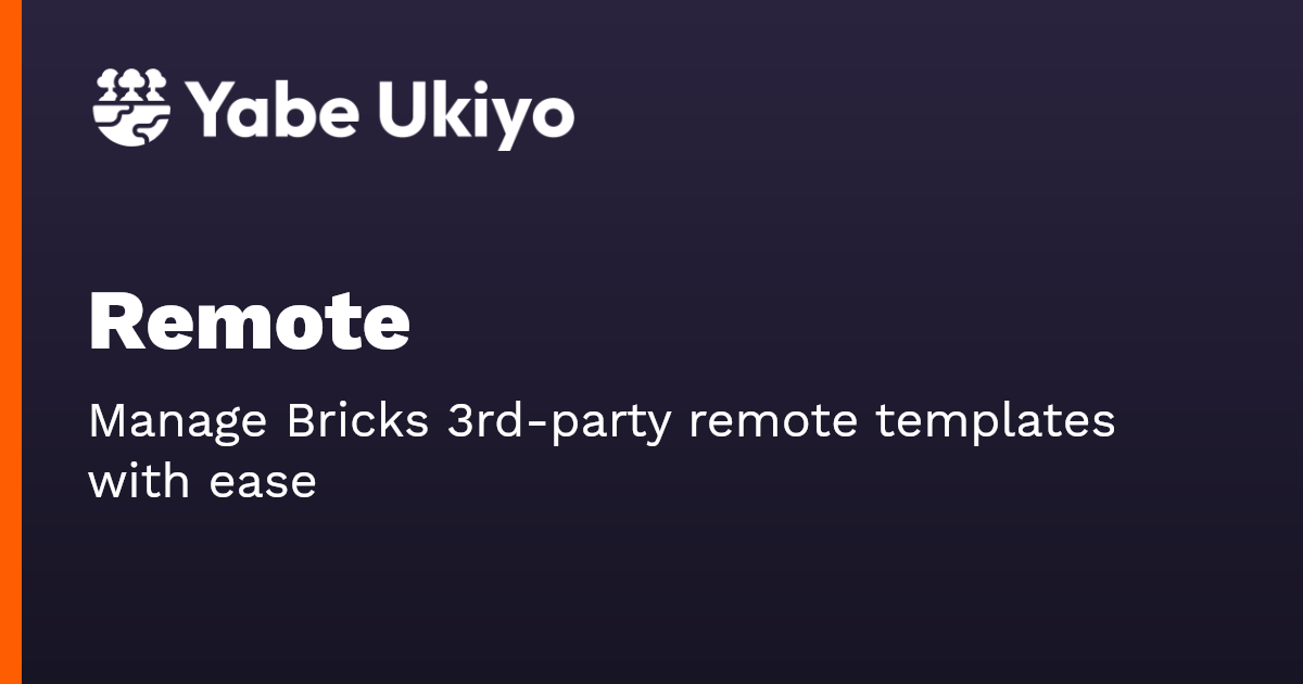 Remote - Yabe Ukiyo Documentation